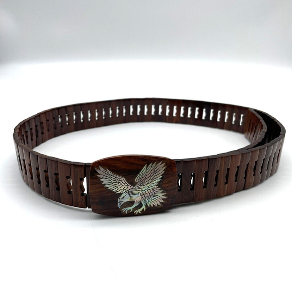 Handmade | Accessories | Vintage Handmade Solid Wood Segmented Belt ...